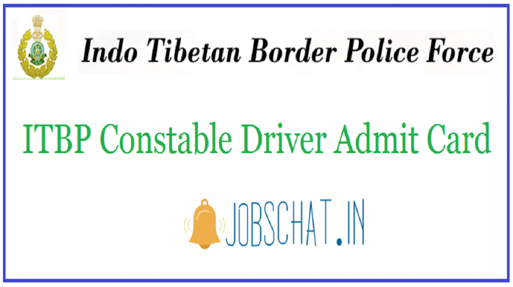 ITBP Constable Driver Admit Card 2020 Out | ITBP Driver Exam Date