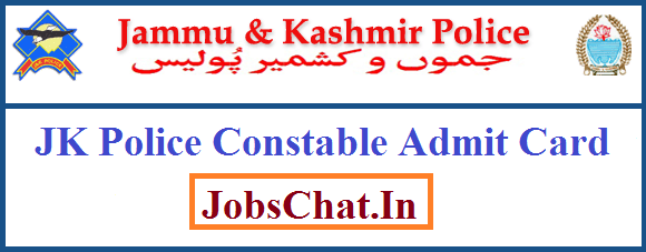 JK Police Constable Admit Card 2019 | Check JKP Constable Exam Date