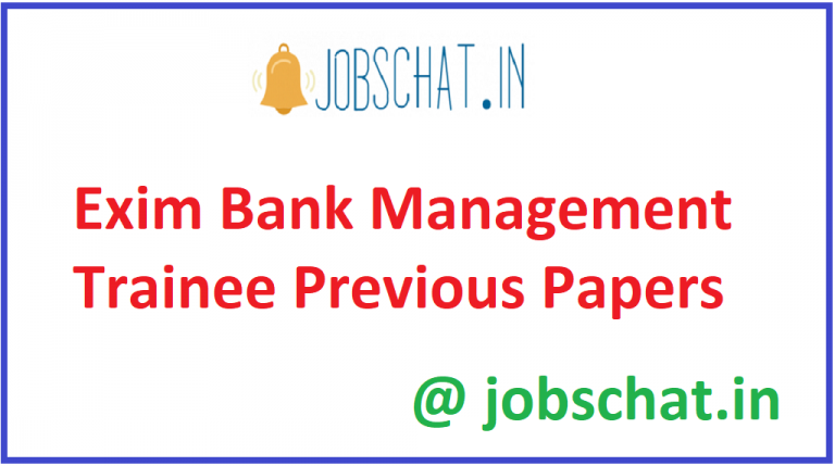 Exim Bank Management Trainee Previous Papers (Free)