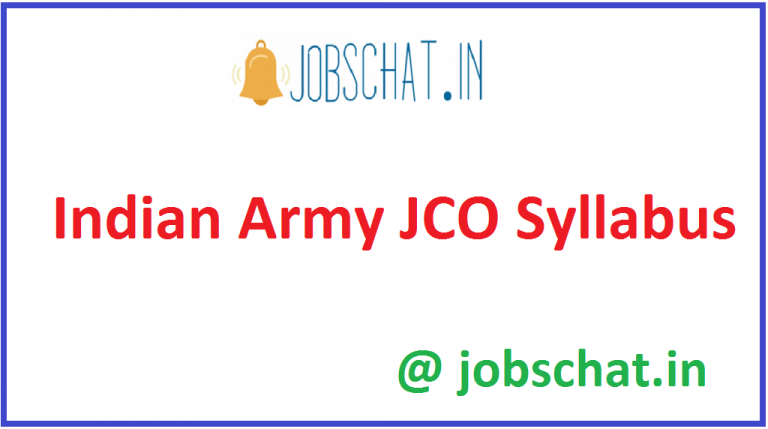 Indian Army JCO Syllabus 2021 (Official) - Exam Pattern