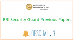 RBI Security Guard Previous Papers (FREE) - Question Papers
