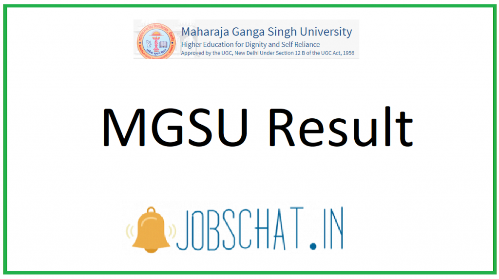 MGSU Result 2020 Out | UG & PG (All Courses) Semester Marks