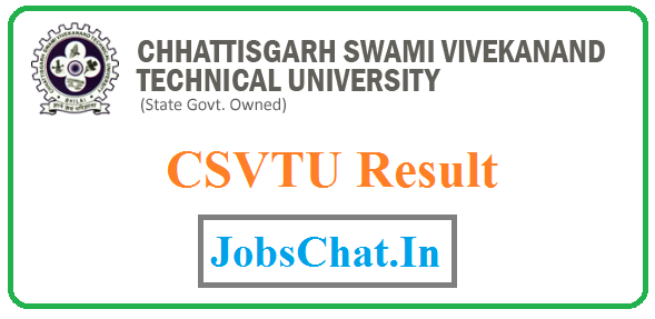 CSVTU Result 2019 Out | UG, PG Course Sem Wise Marks, RT/ RV Dates