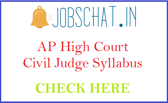 AP High Court Civil Judge Syllabus 2019 | Junior Division Exam Pattern