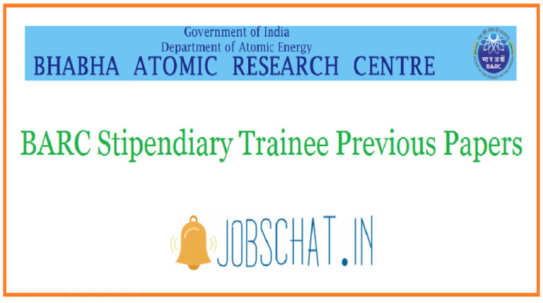 BARC Stipendiary Trainee Previous Papers - Model Papers