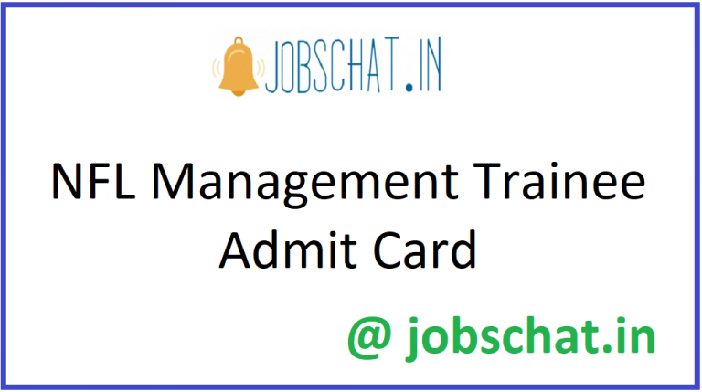 NFL Management Trainee Admit Card 2021 Out - Exam Date
