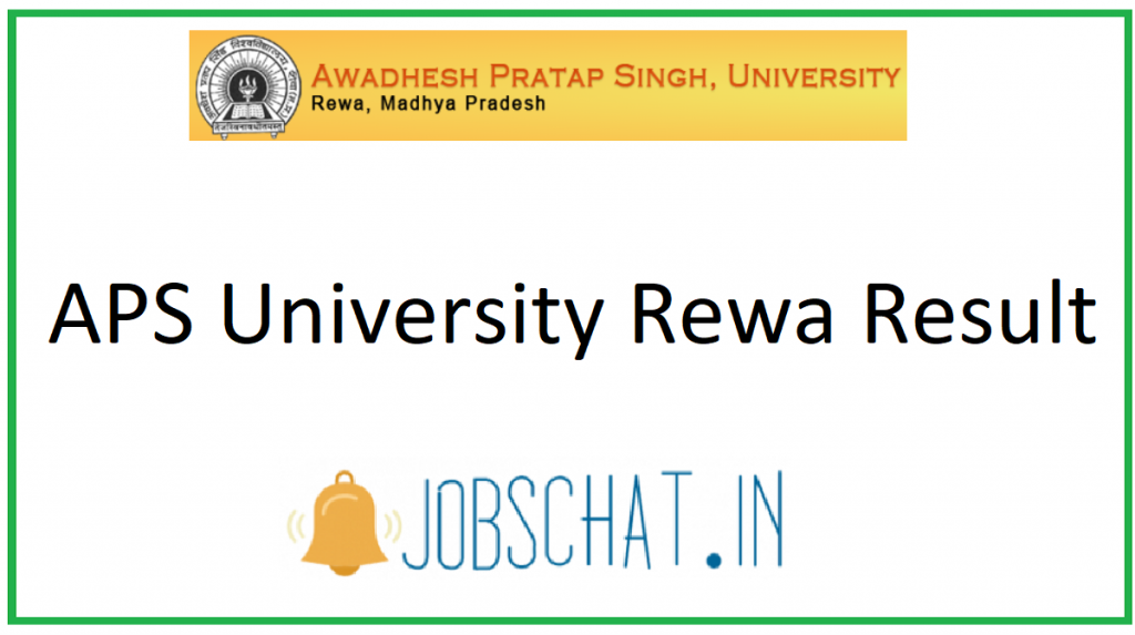 APS University Result 2020 Out | APSU Rewa UG, PG Results