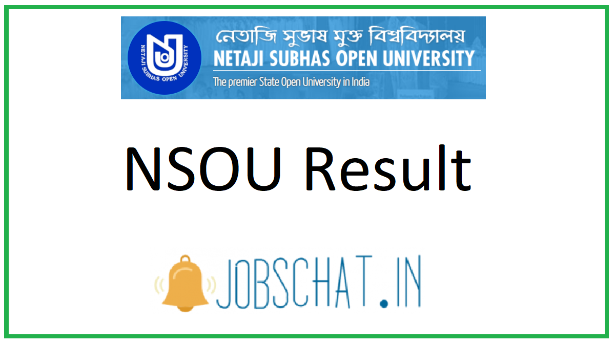 NSOU Result 2020 Out | NSOU BDP, PG Course Result, Marksheets