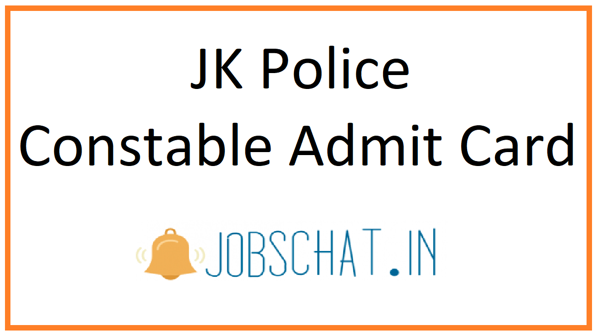 JK Police Constable Admit Card 2020 OUT | 04th to 11th Feb 2020