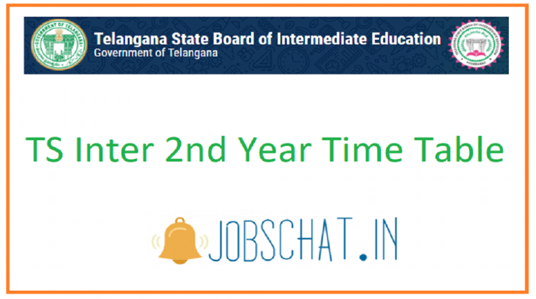 TS Inter 2nd Year Time Table 2021 Out - Senior Inter Exam