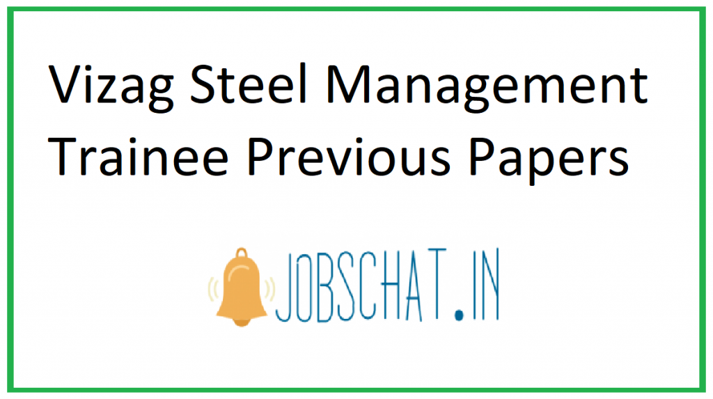 Vizag Steel Management Trainee Previous Papers | Model Papers