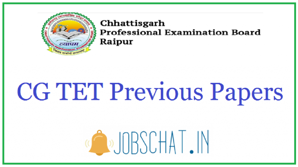 CG TET Previous Papers | Chhattisgarh TET Old Question Papers