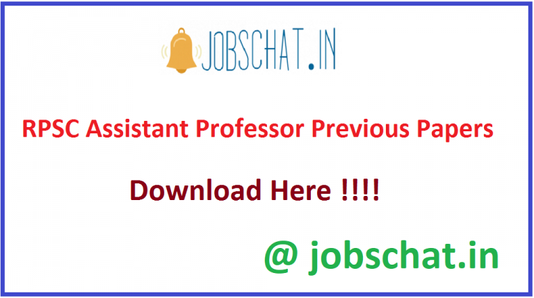 RPSC Assistant Professor Previous Papers | Model Papers