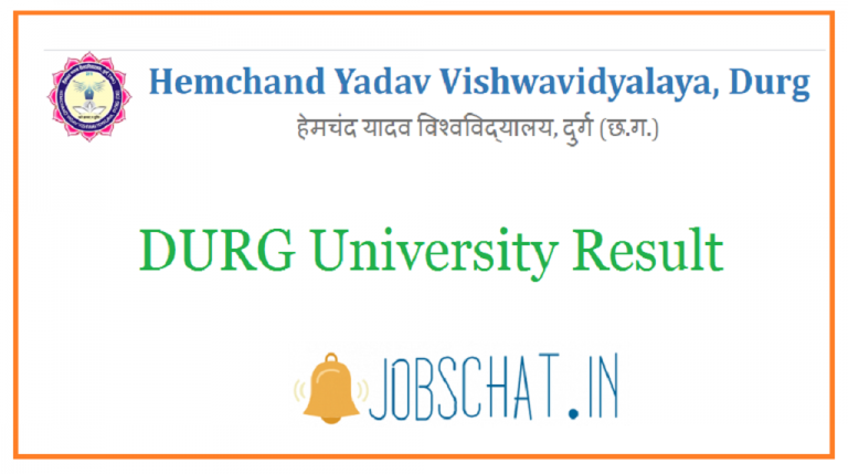 DURG University Result 2021 Out - UG, PG Hemachand Yadav Result