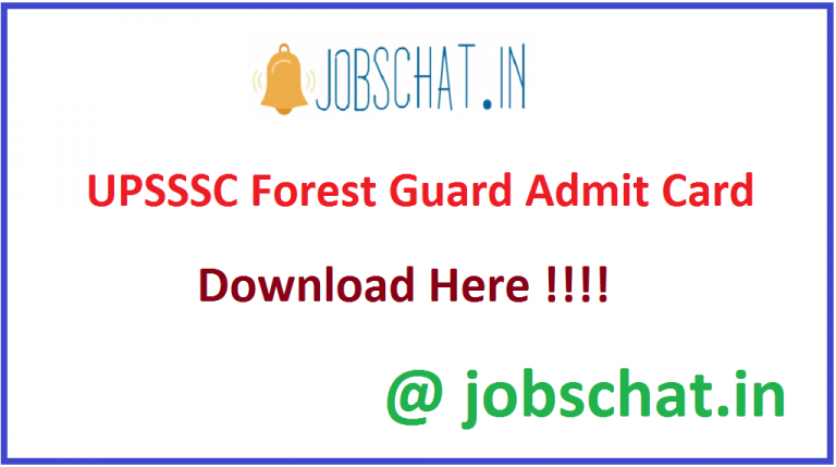 UPSSSC Forest Guard Admit Card 2021 - Exam Date