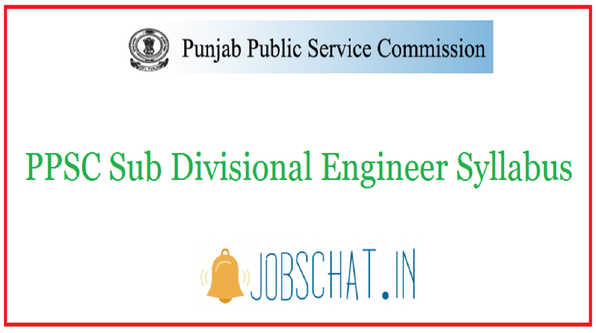 PPSC Sub Divisional Engineer Syllabus 2020 | Exam Pattern