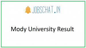 Mody University Result 2021(OUT) - All Sem Exam Result