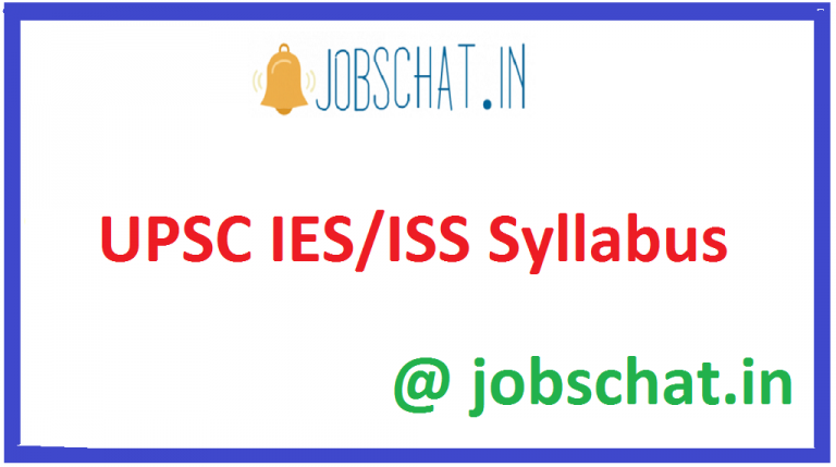 UPSC IES/ISS Syllabus 2021 (Official) - Exam Pattern