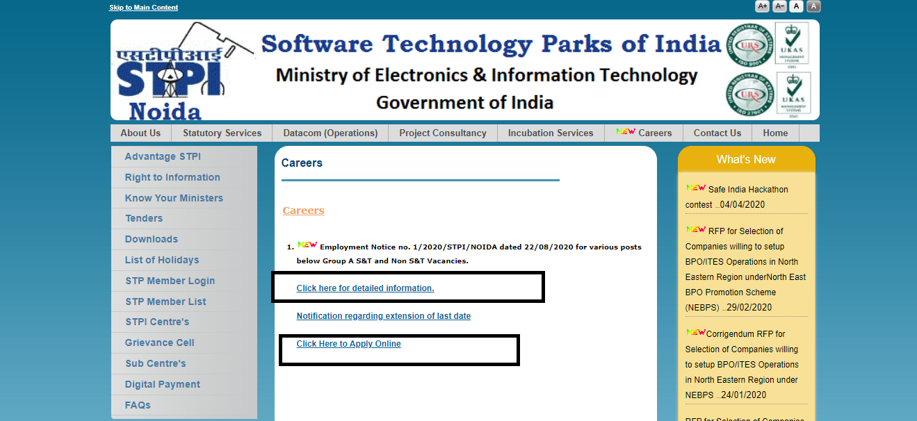 STPI Assistant Recruitment 2020 - 13 STPI MTS, MTSS Posts