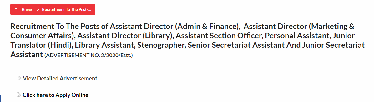 BIS Senior Secretariat Assistant Recruitment 2020 | 171 Posts