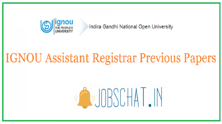 IGNOU Assistant Registrar Previous Papers - Download