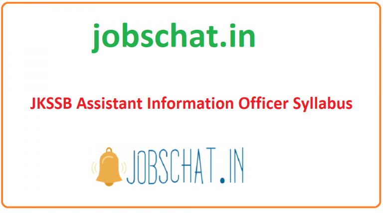 JKSSB Assistant Information Officer Syllabus 2020 - Exam Pattern