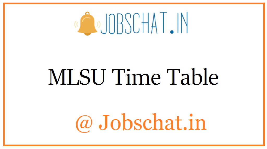 MLSU Time Table 2020 - Check MLSU UG & PG Exam Dates