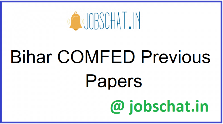 Bihar COMFED Previous Papers - Download Model Papers