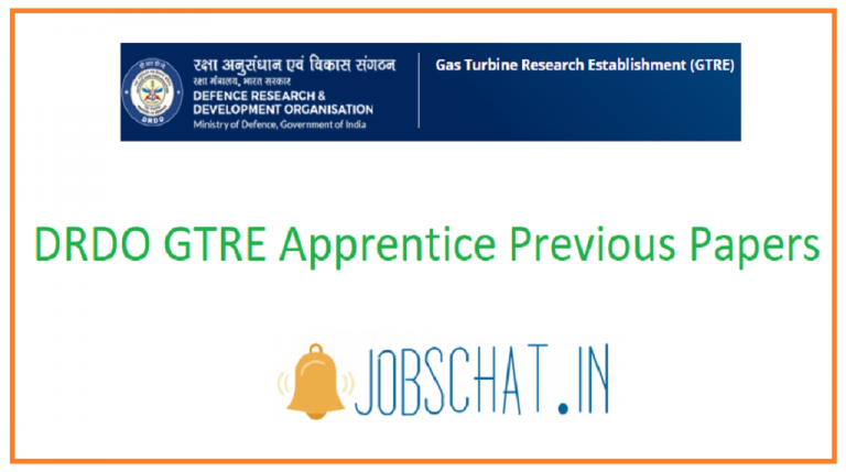 DRDO GTRE Apprentice Previous Papers - Model Papers