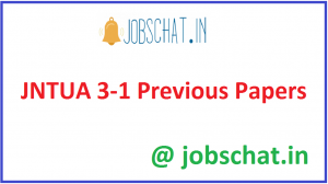 JNTUA 3-1 Previous Question Papers - B.Tech & B.Pharmacy
