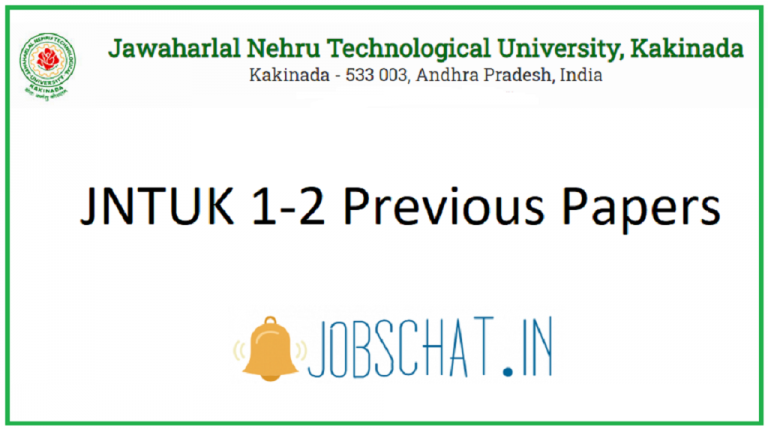 JNTUK 1-2 Previous Question Papers - R19, R16 B.Tech, B.Pharmacy