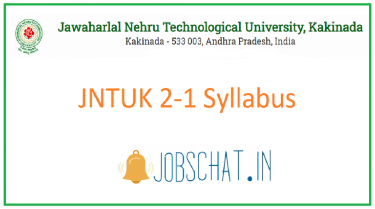 JNTUK 2-1 Syllabus 2022 R20, R19, R16 B.Tech, B.Pharmacy