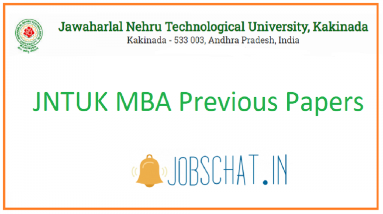 Get JNTUK MBA Question Papers - All Semesters Reg/ Supply