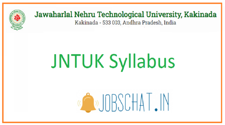 JNTUK Syllabus 2022 - R19, R16, UG, PG Syllabus All Courses