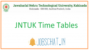 JNTUK Time Tables 2022 - UG, PG Mid, Semester Time Tables