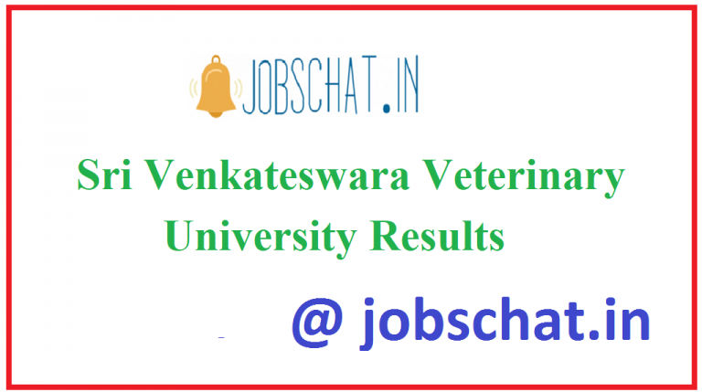 Sri Venkateswara Veterinary University Results 2021 (OUT)