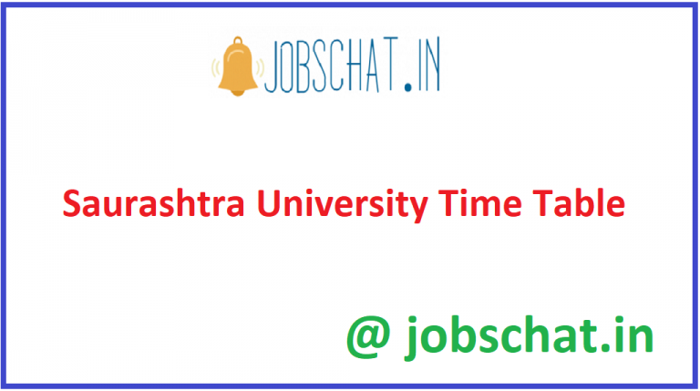 Saurashtra University Time Table 2021 (OUT) - Exam Date